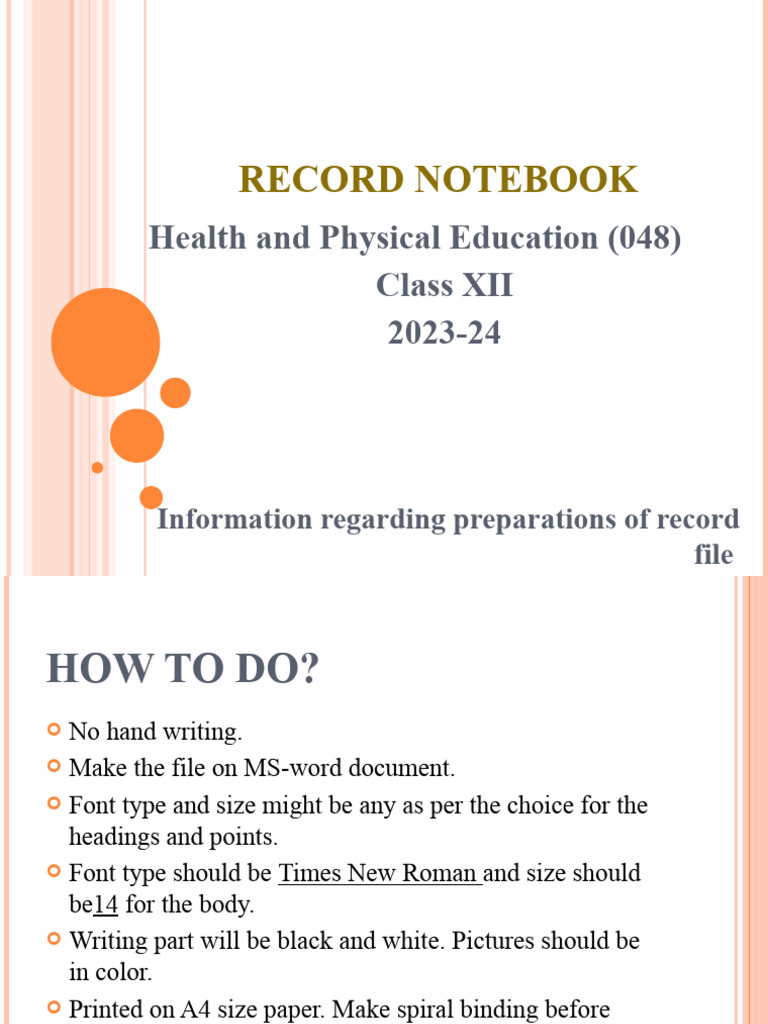 Phy - Edu - Record File Class Xii 2023 | PDF