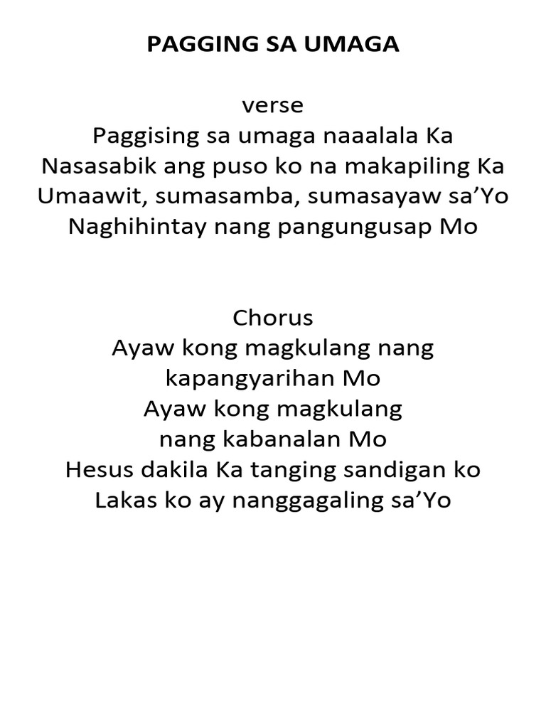 Pagging Sa Umaga | PDF