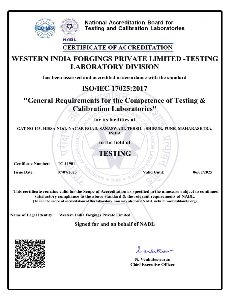 14a. NABL Certificate TC-11901 (07-Jul-2023 06-Jul-2025) | PDF