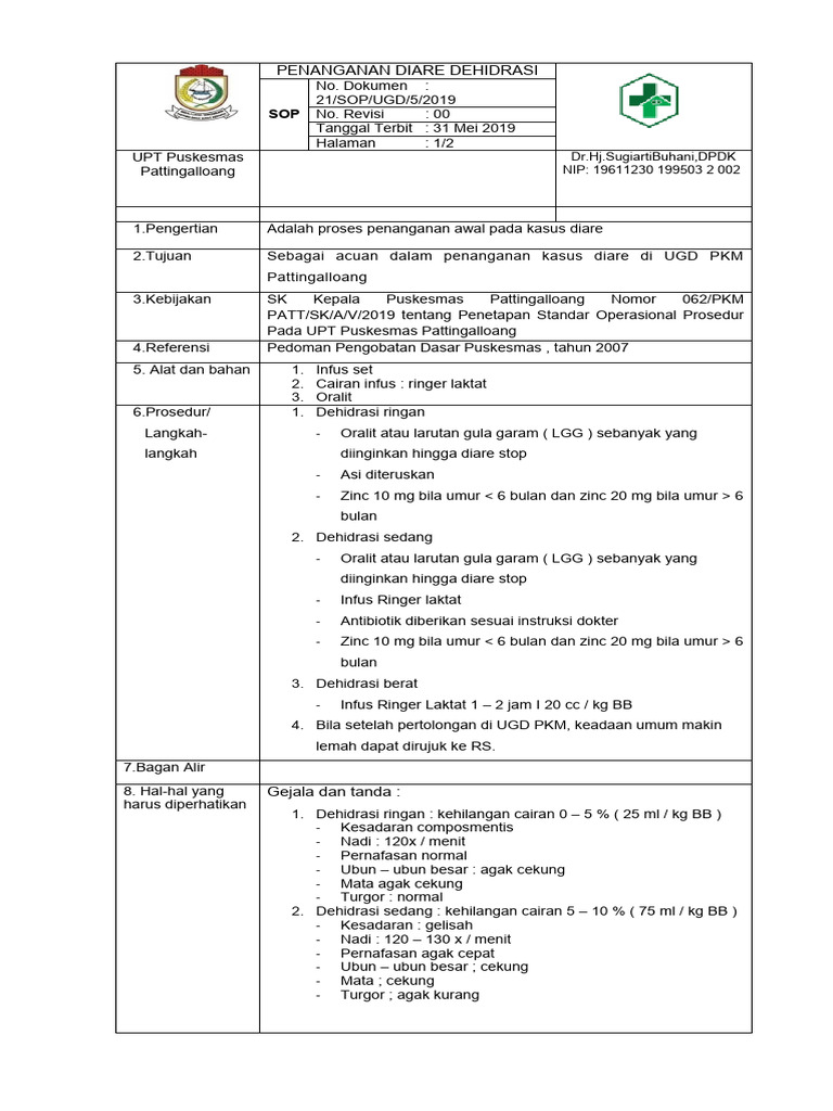 21 Sop Diare Dehidrasi | PDF