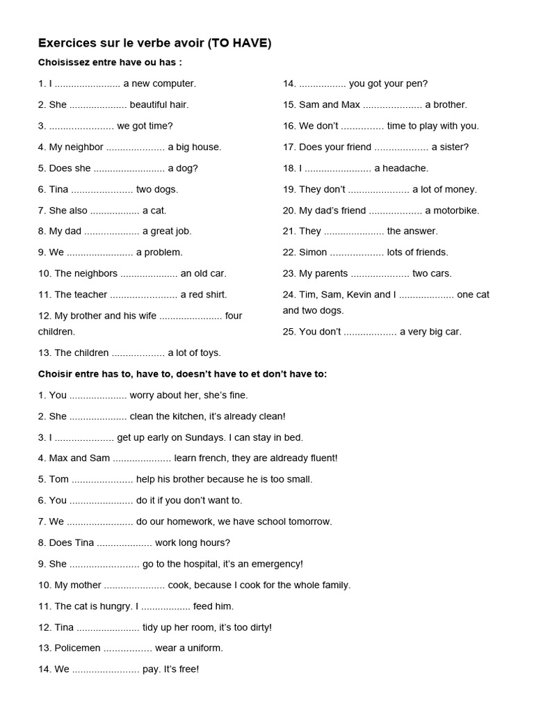 Correction Exercice Anglais | Exercice Anglais 4Ème À Imprimer – CBAH
