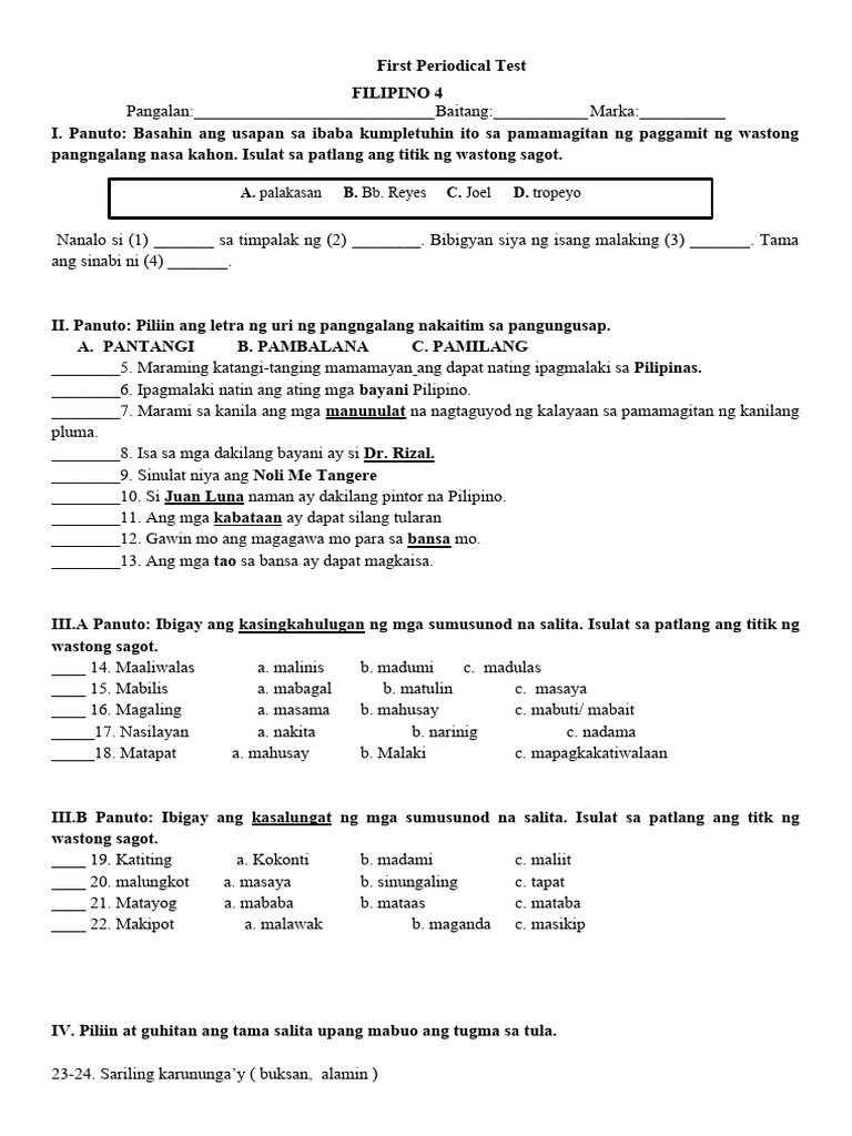 Filipino 4 | PDF