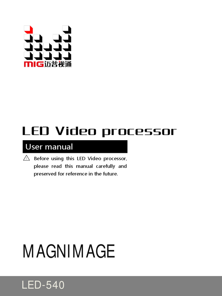 Procesador de Video Magnimage LED-540 | PDF | Hdmi | Display Resolution