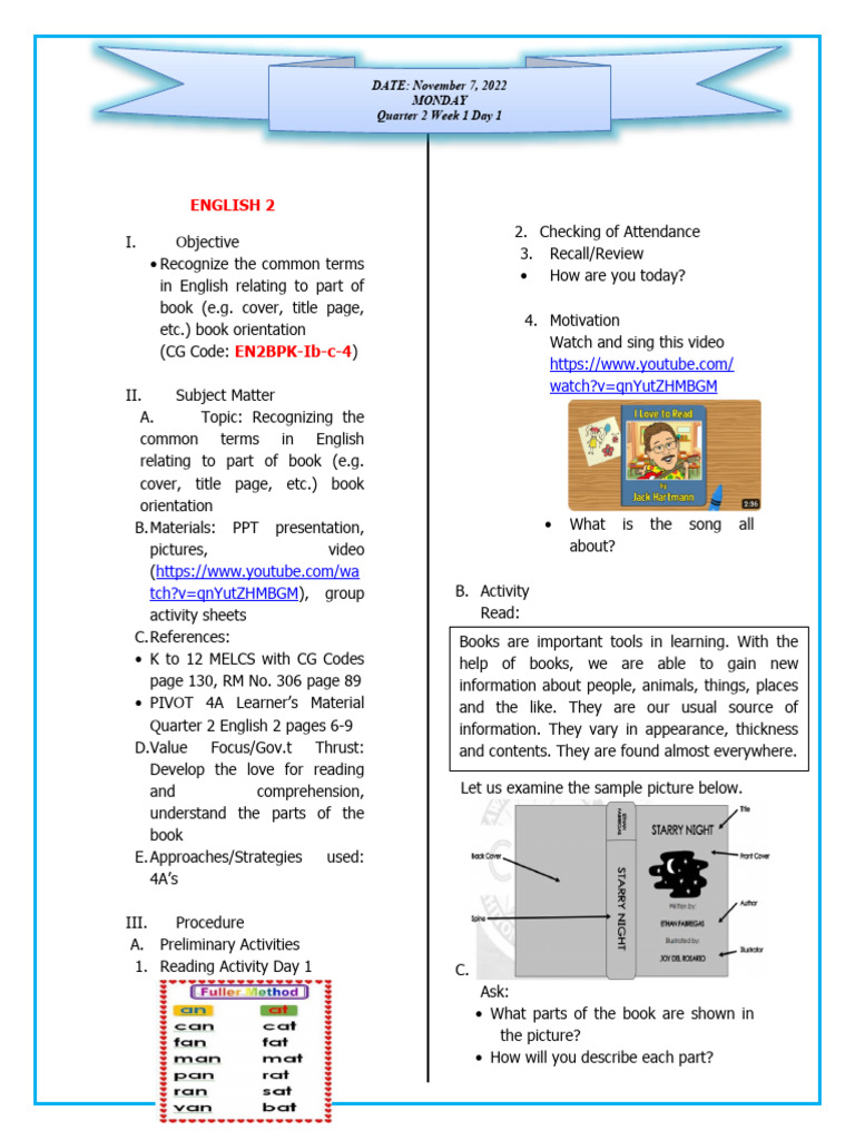 English2 DLP Q2 Week 1 | PDF | Books | Abstraction