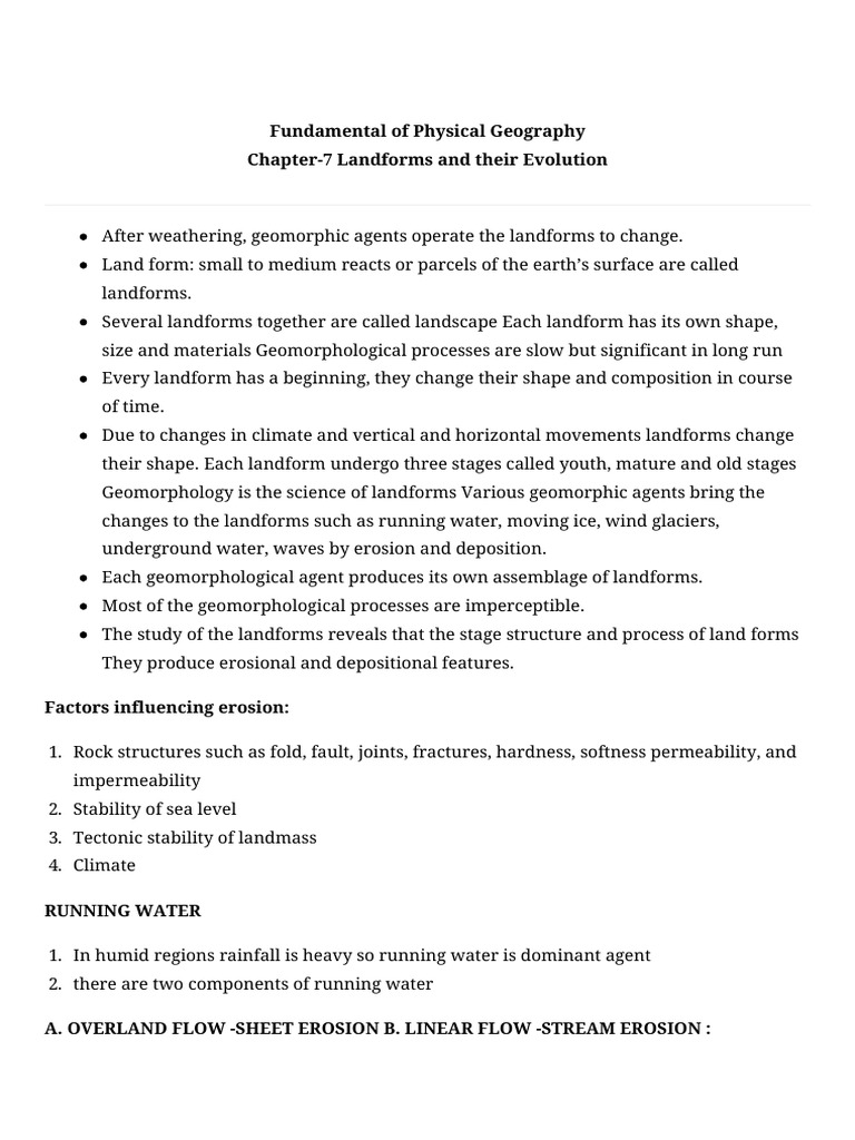 Landforms and Their Evolution | PDF