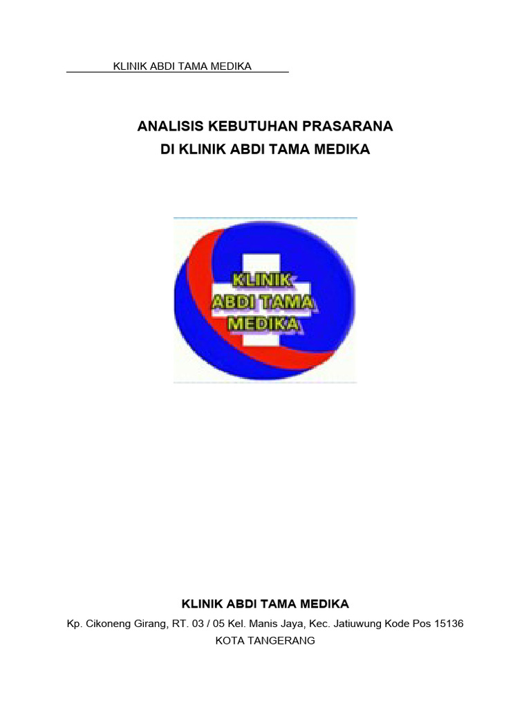 Analisis Kebutuhan Prasarana Pdf 