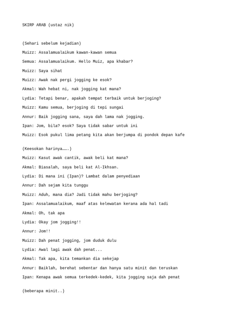 Skrip Arab BM | PDF