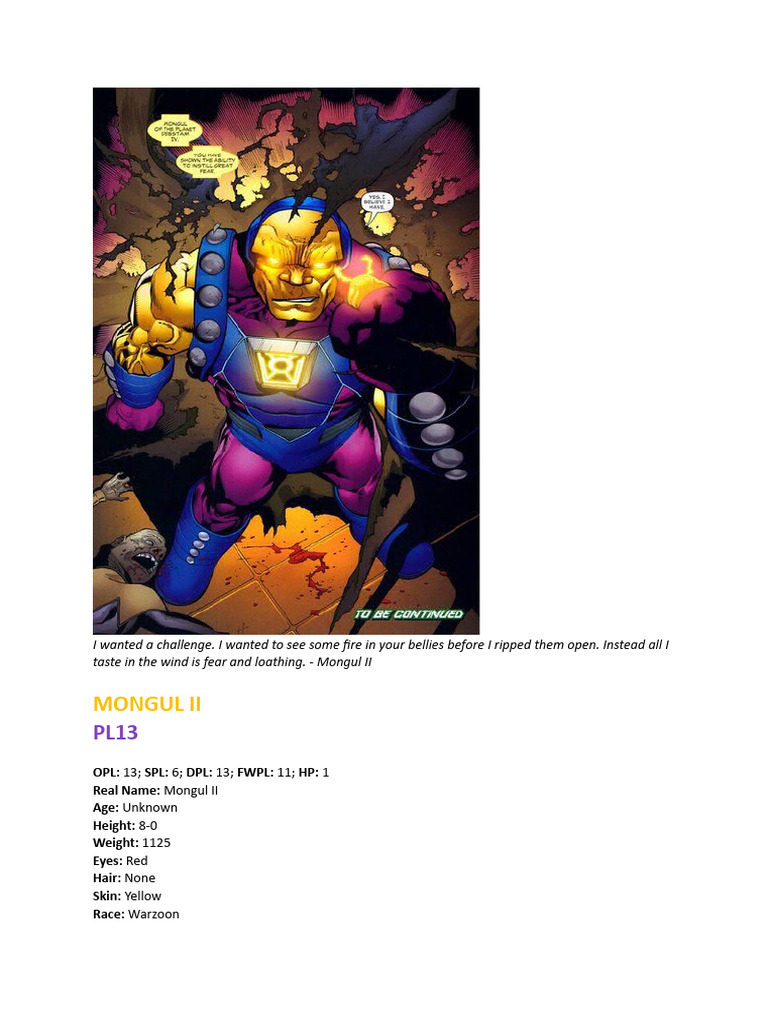 Mongul II | PDF | Dc Comics Superheroes | Dc Comics Superhero Teams