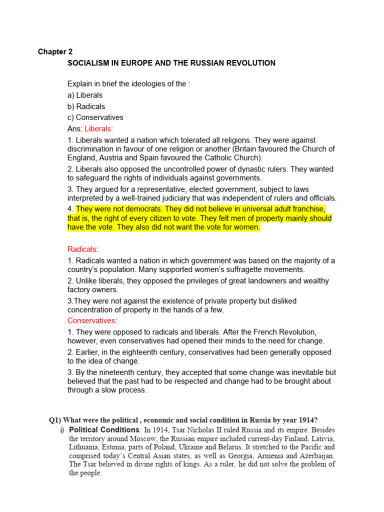 Russian Revolution Notes | PDF | Russian Empire | Bolsheviks