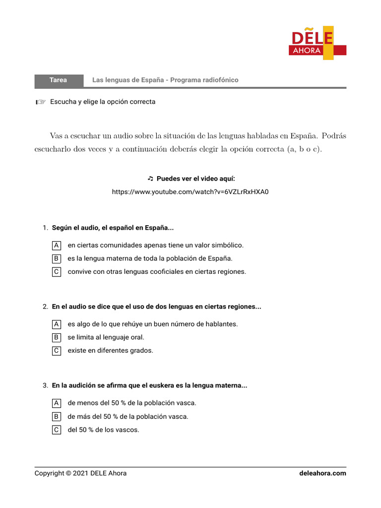 Las Lenguas de Espana Programa Radiofonico | PDF