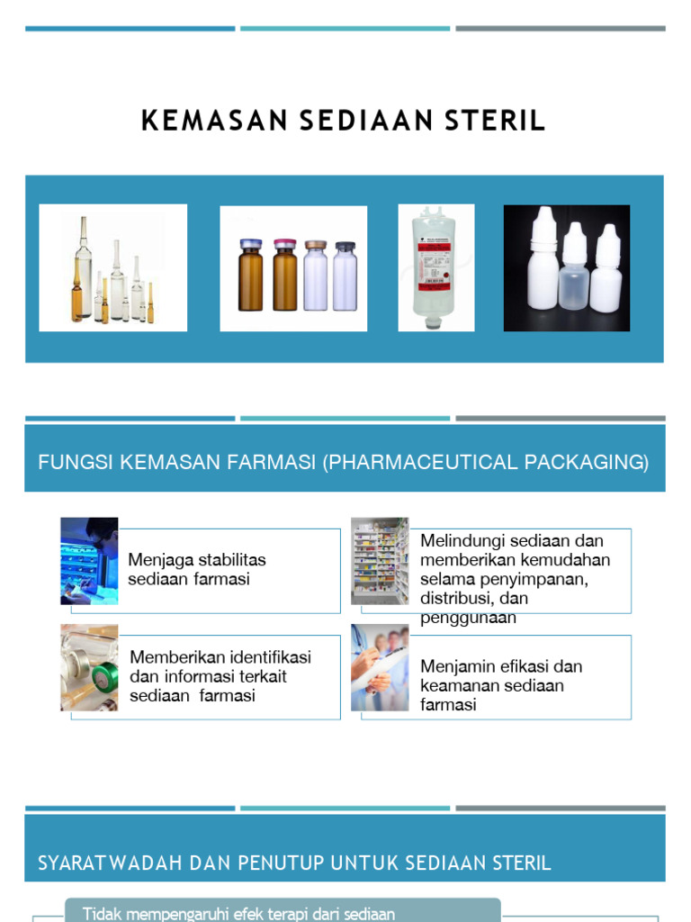 kemasan sediaan steril | PDF