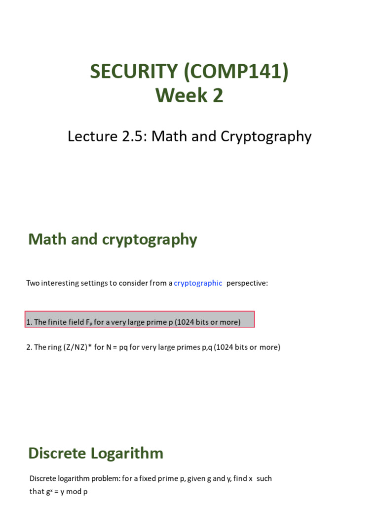 2.5 Math and Cryptography | PDF