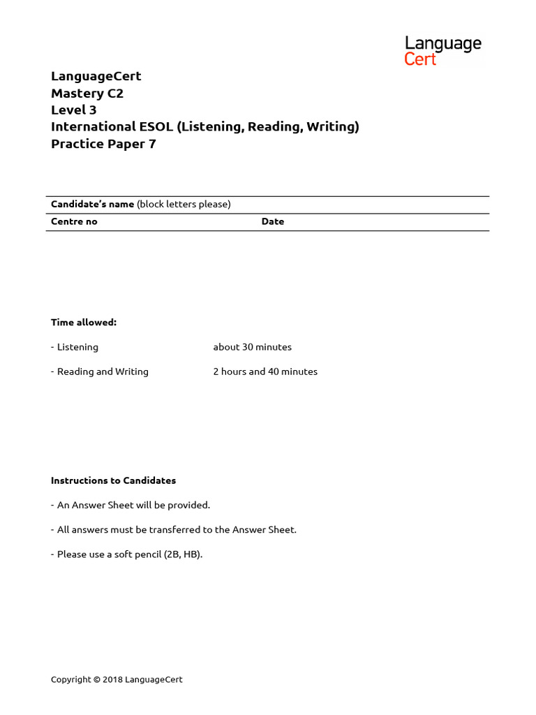 Practice Paper 5-C2 | PDF