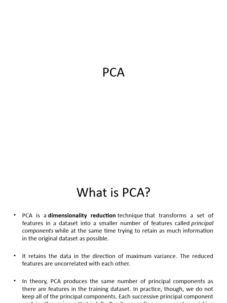 Pca | PDF | Principal Component Analysis | Eigenvalues And Eigenvectors