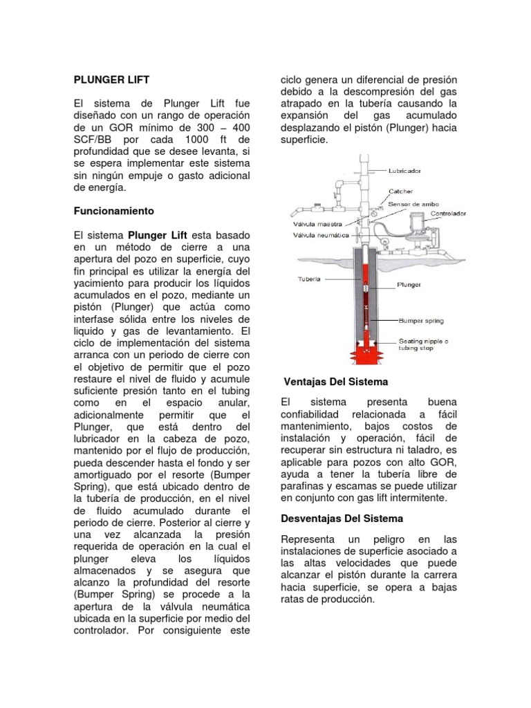 Plunger Lift | PDF | Gases | Presión