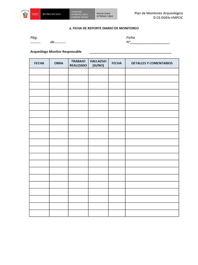 Fichas Oficiales de PMA | PDF