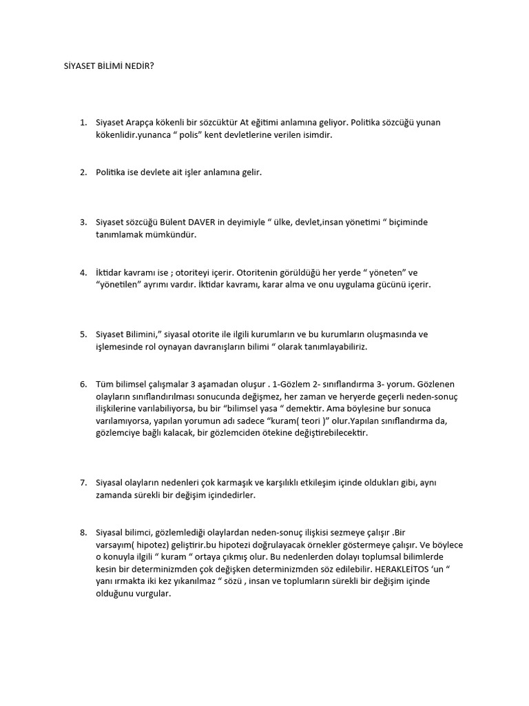 Siyaset Bilimi | PDF