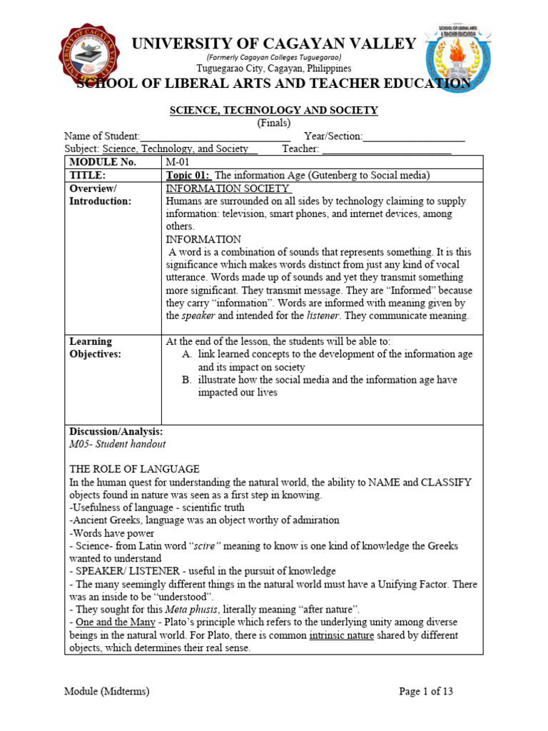STS Final Modules | PDF | Genetically Modified Organism | Genetic Engineering