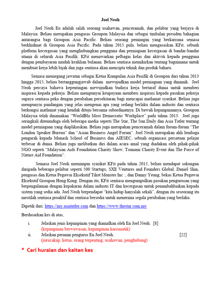 Joel Neoh Kajian Kes 2021 | PDF