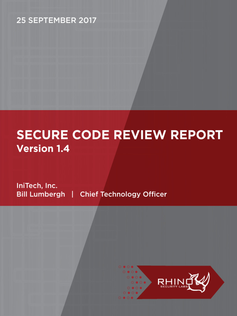 RSL SecureCodeReview Example Report | PDF | Vulnerability (Computing) | Security