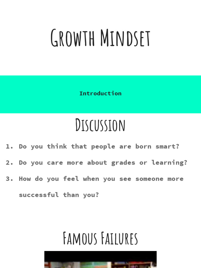 Growth Mindset | PDF | Mindset | Intelligence