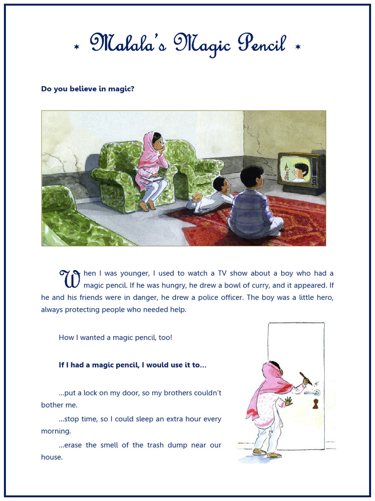 Malalas Magic Pencil - Malala Yousafzai | PDF