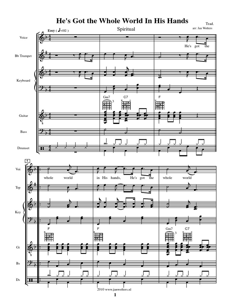 "He's Got the Whole World Sheet Music" | PDF | Music Production ...