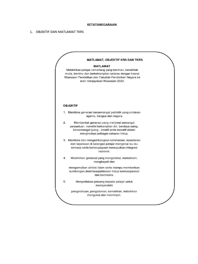 Nota Ketatanegaraan Tkrs | PDF
