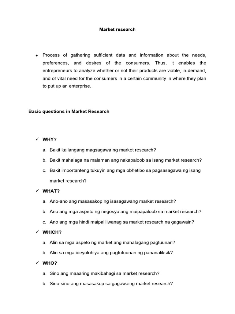 Entrep Market Research | PDF