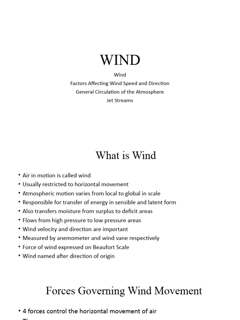 WIND | PDF | Atmospheric Circulation | Wound