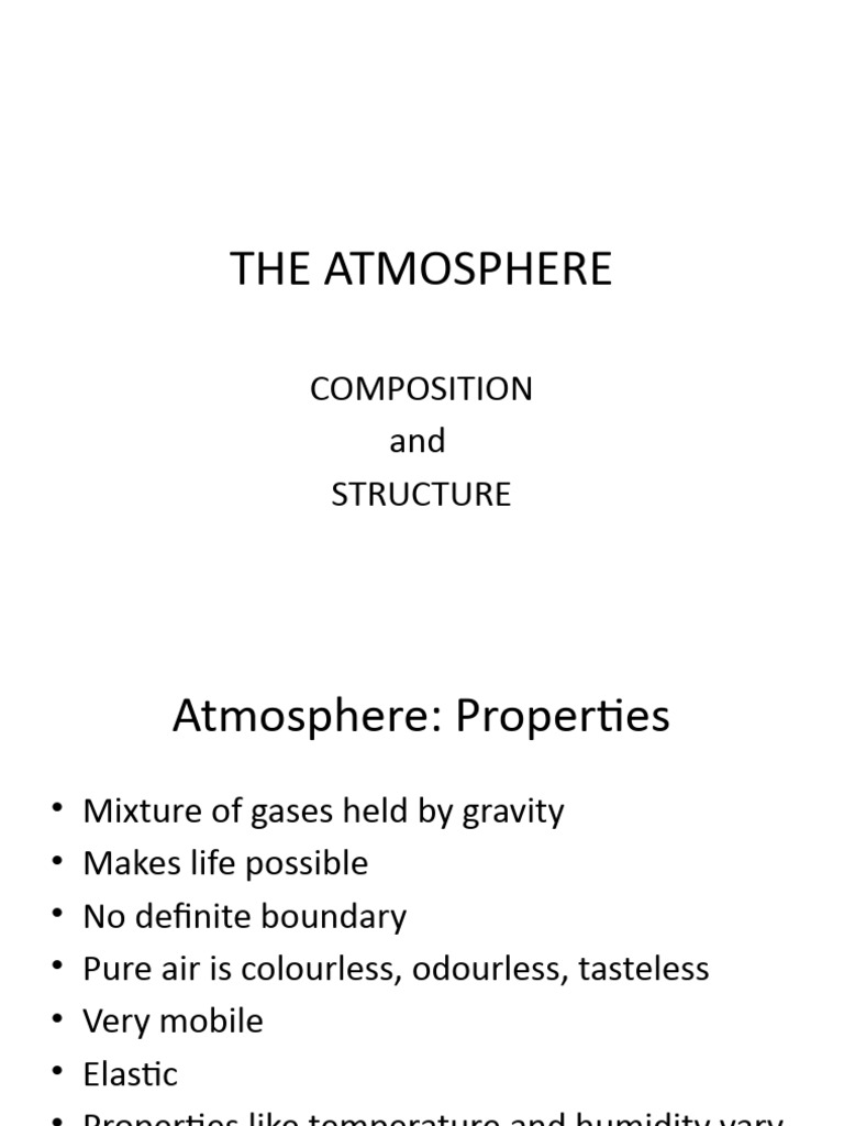 The Atmosphere | PDF | Atmosphere | Stratosphere