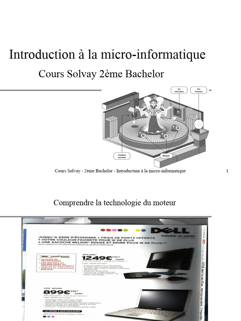 Introduction À La Micro-Informatique: Cours Solvay 2ème Bachelor | PDF | Transistor à effet de ...