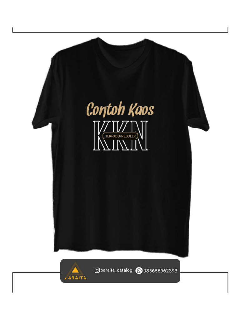 Contoh Kaos KKN Paraita Project | PDF