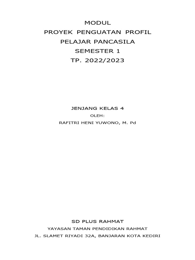 Modul P5 Kumer 2023 | PDF