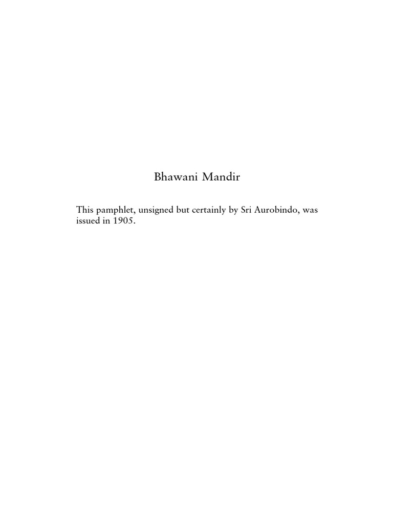 Bhavani Mandir | PDF