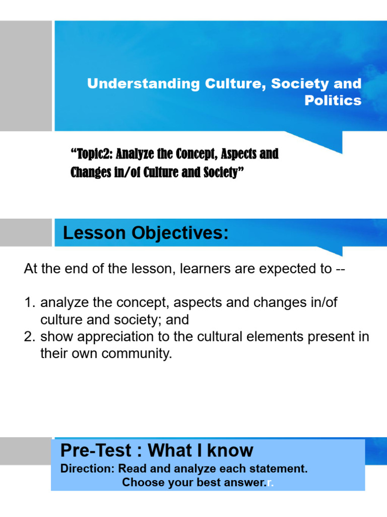 POWERPOINT-UCSP Q1 Topic2-New | PDF | Social Science
