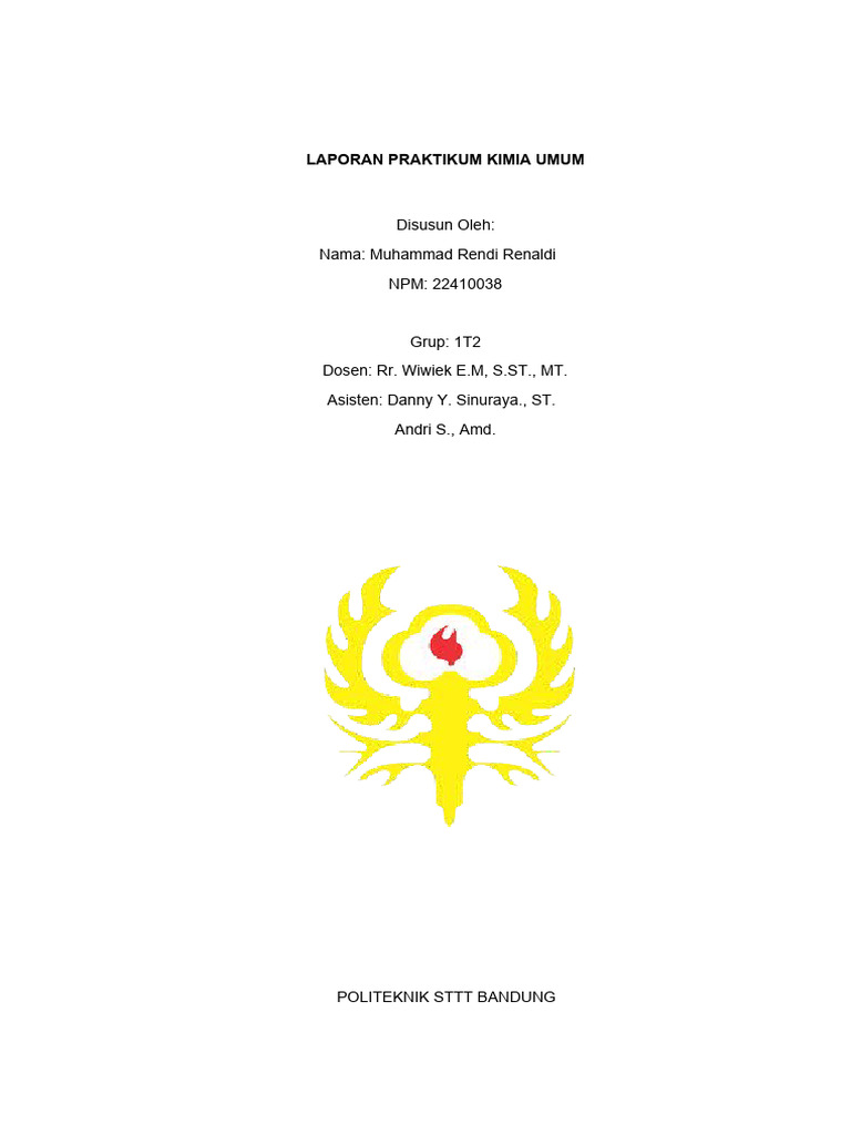 Laporan Praktikum Kimia Umum Muhammad Rendi Renaldi (22410027) | PDF