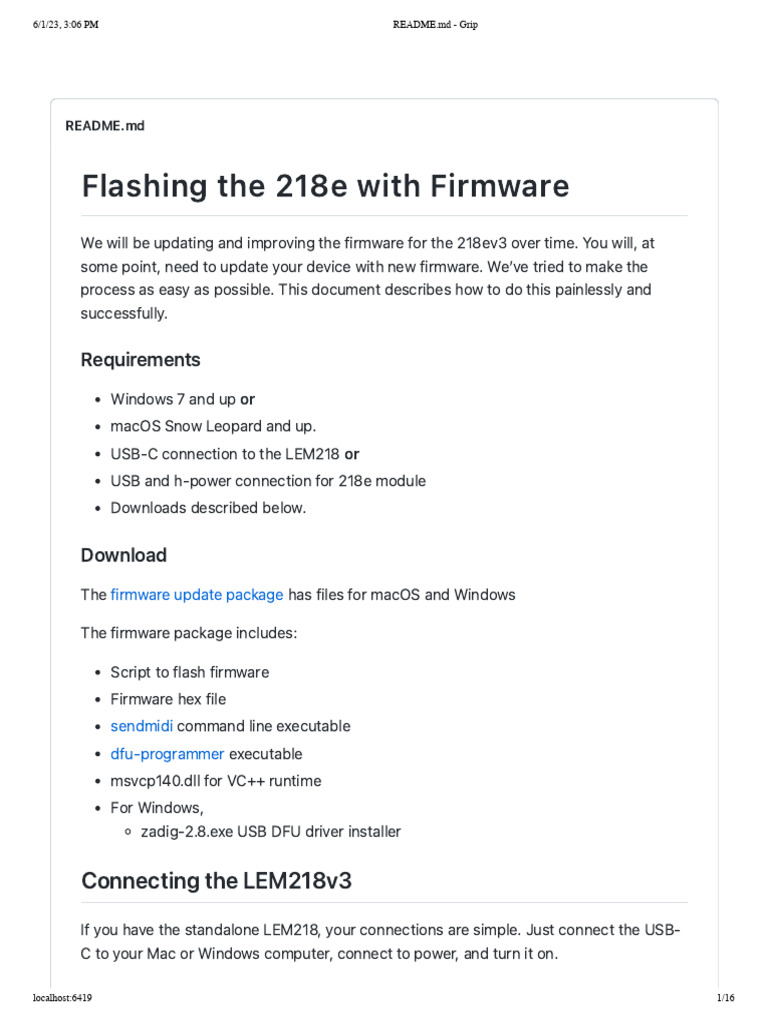 Flashing Firmware on LEM218 Devices | PDF | Installation (Computer Programs) | Device Driver