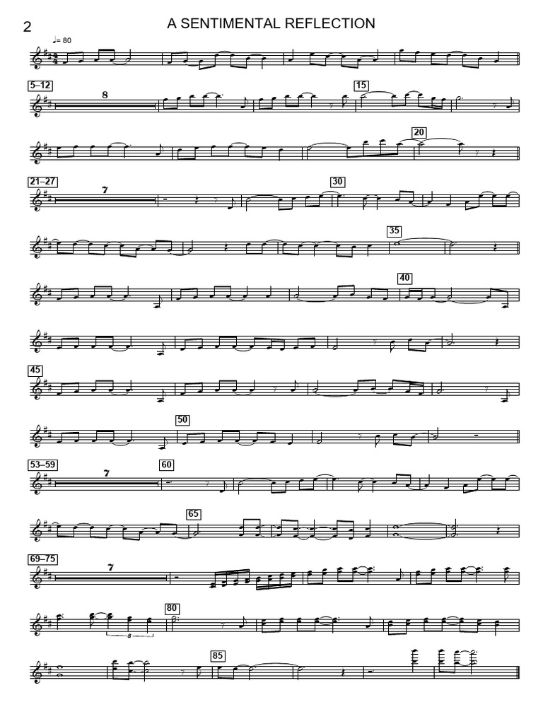 A SENTIMENTAL REFLECTION Pno.1 | PDF