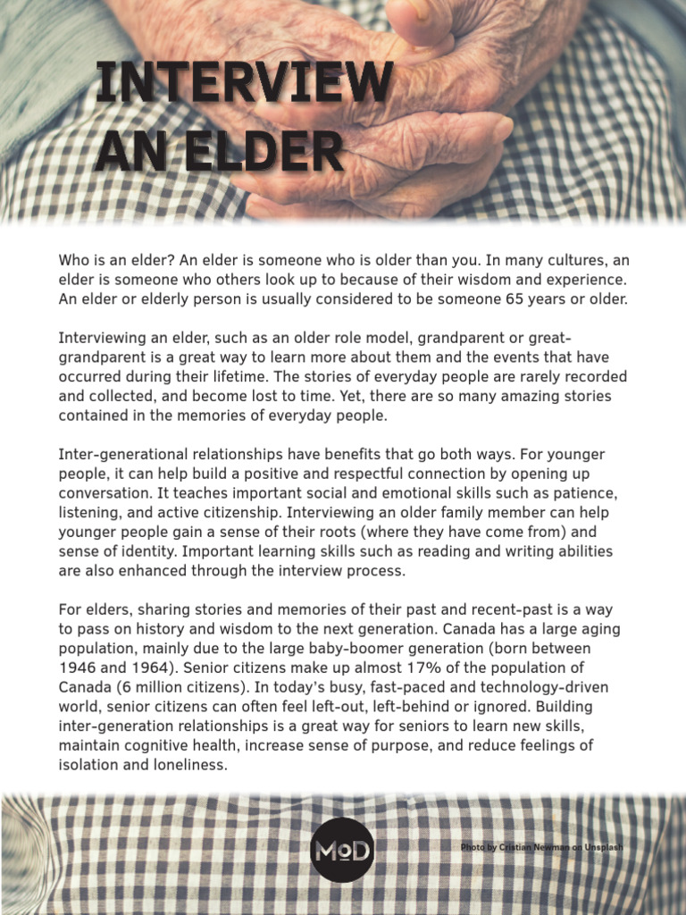 Interview An Elder | PDF | Sibling | Old Age