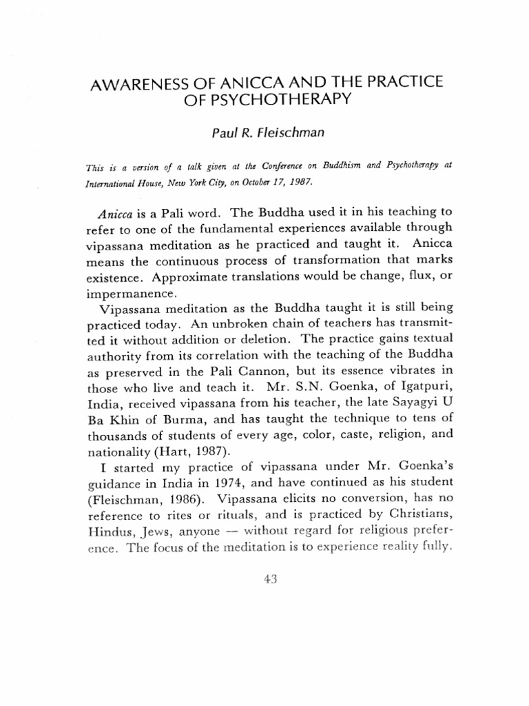 Vol5 Awareness of Anicca | PDF