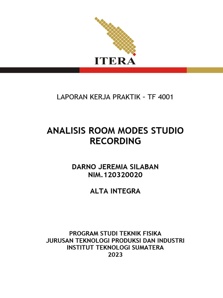 Laporan Kerja Praktik - Darno Jeremia Silaban - 120320020 | PDF