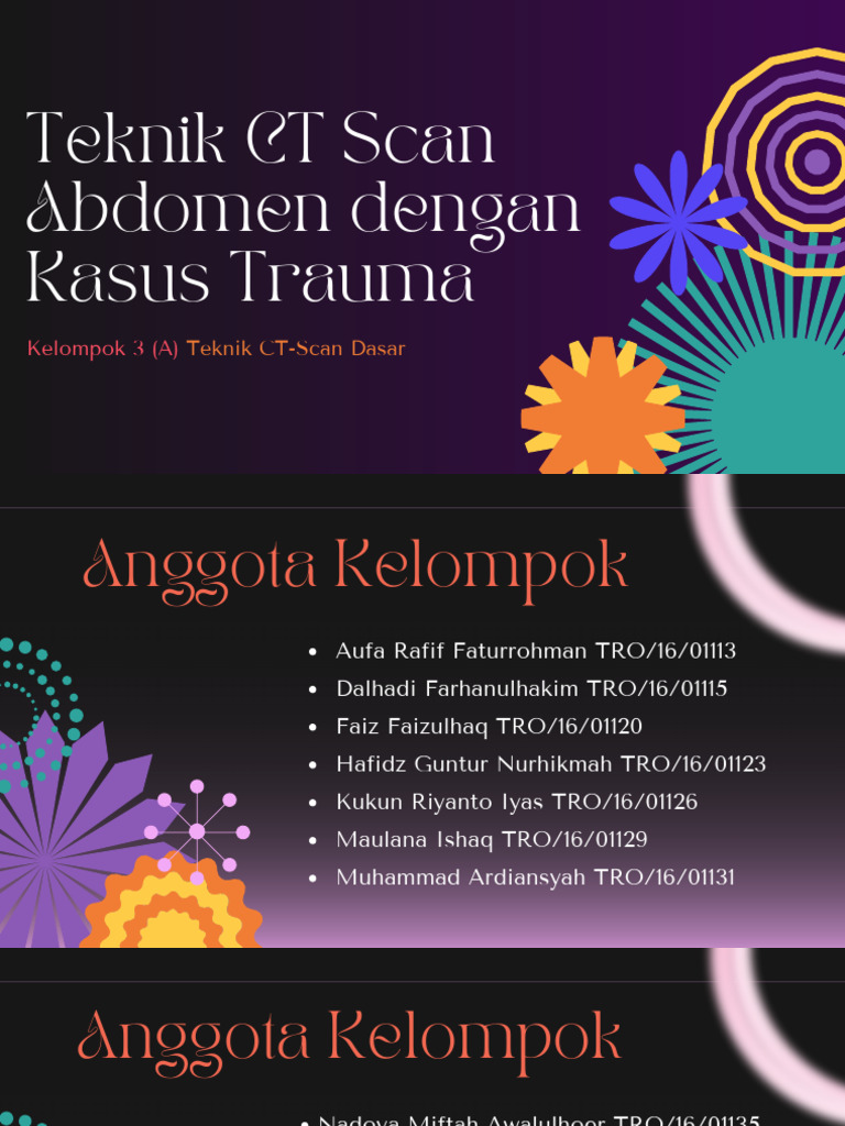 Teknik CT Scan Trauma Abdomen | PDF | Kesehatan Holistik