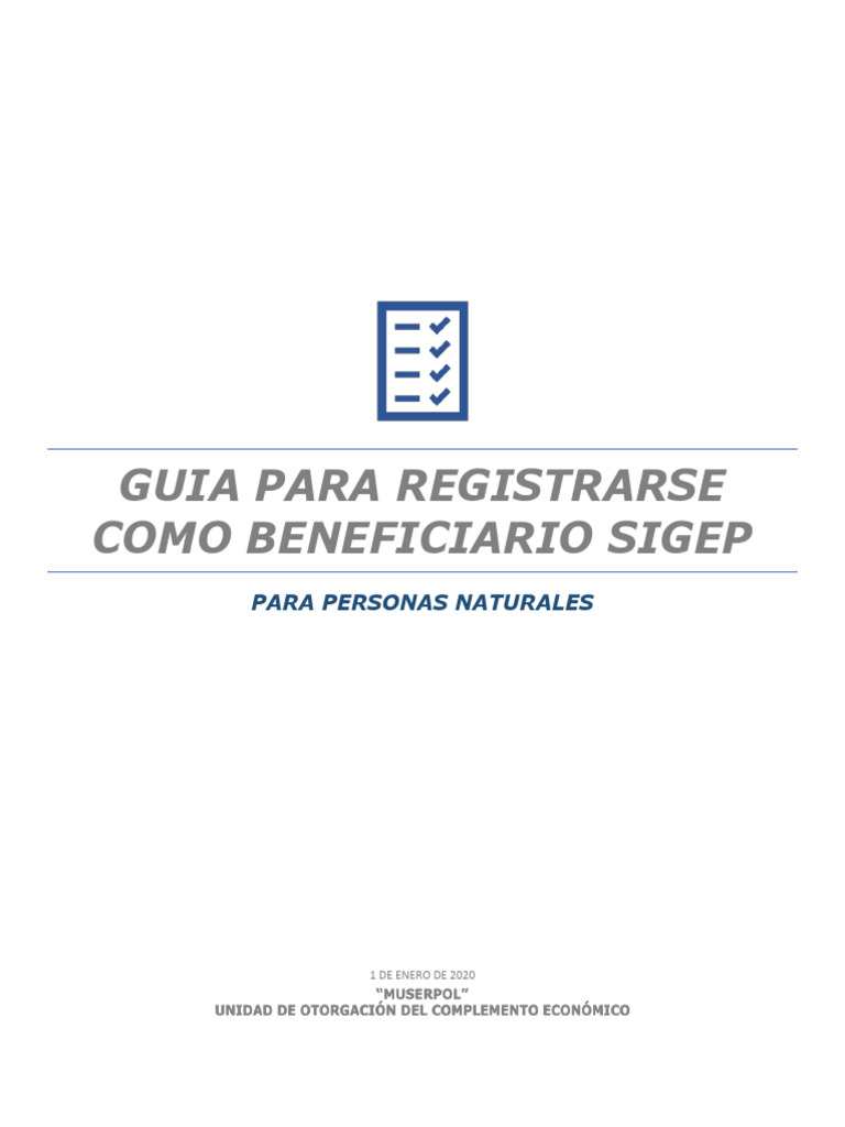 Guia Tutorial - Registro de Beneficiarios Sigep | PDF | Informática