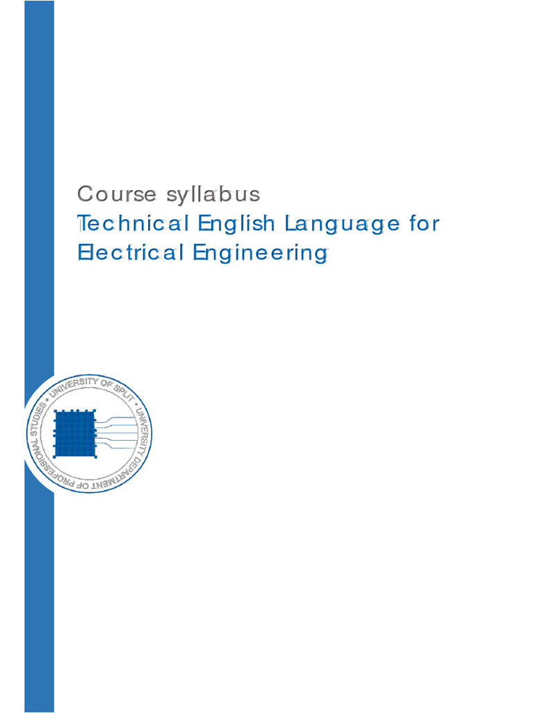 SEL - SEN015 - Technical English Language For Electrical Engineering ...
