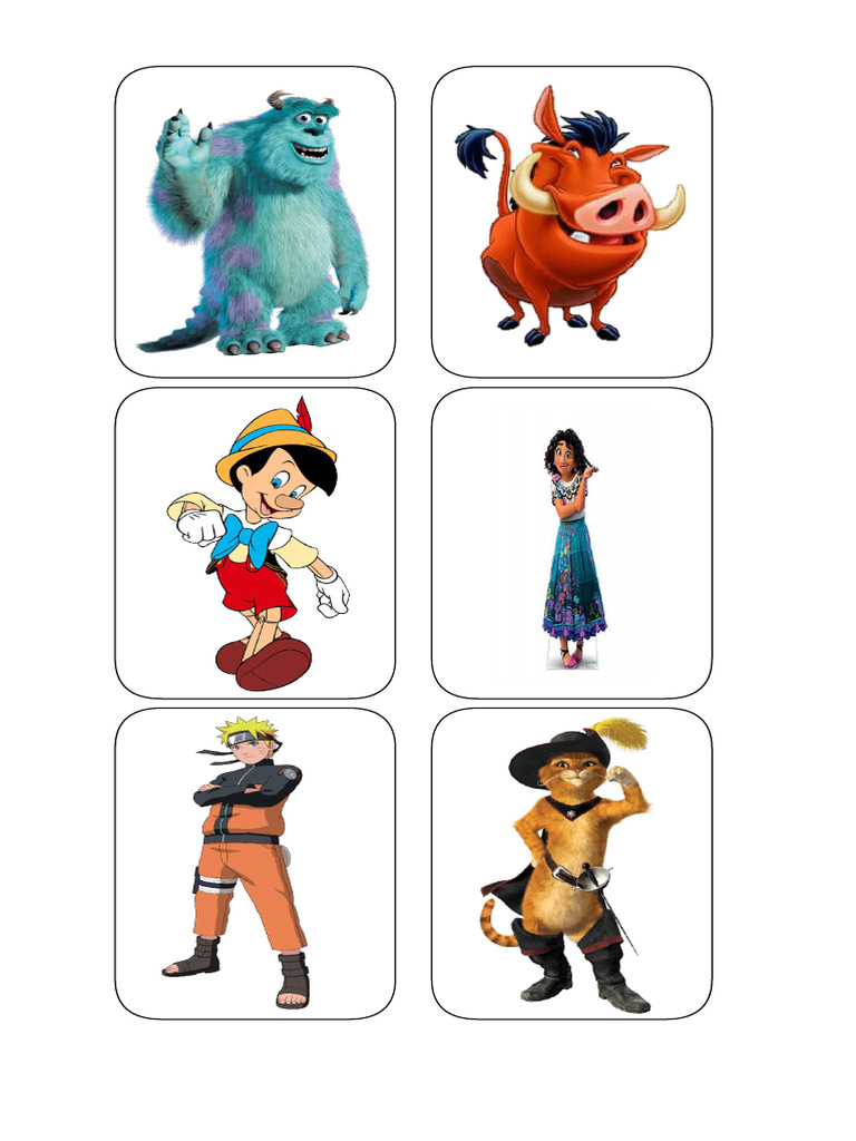 Personajes Actividad Adjetivos | PDF