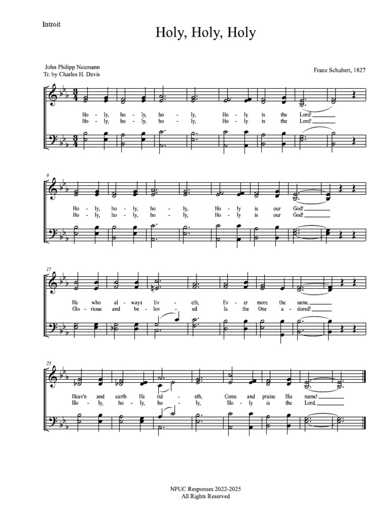 Holy, Holy, Holy..1 | PDF