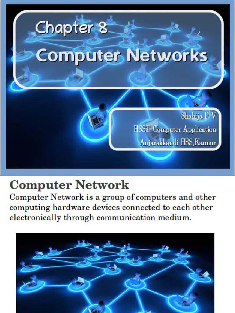 Chapter8 ComputerNetworkseditable | PDF | Computer Network | Transmission Medium