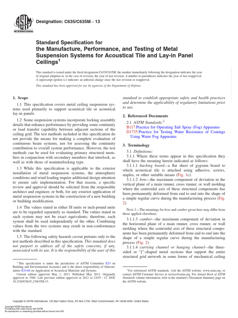 Astm C635 C635M - 2013 | PDF | Civil Engineering | Physical Sciences