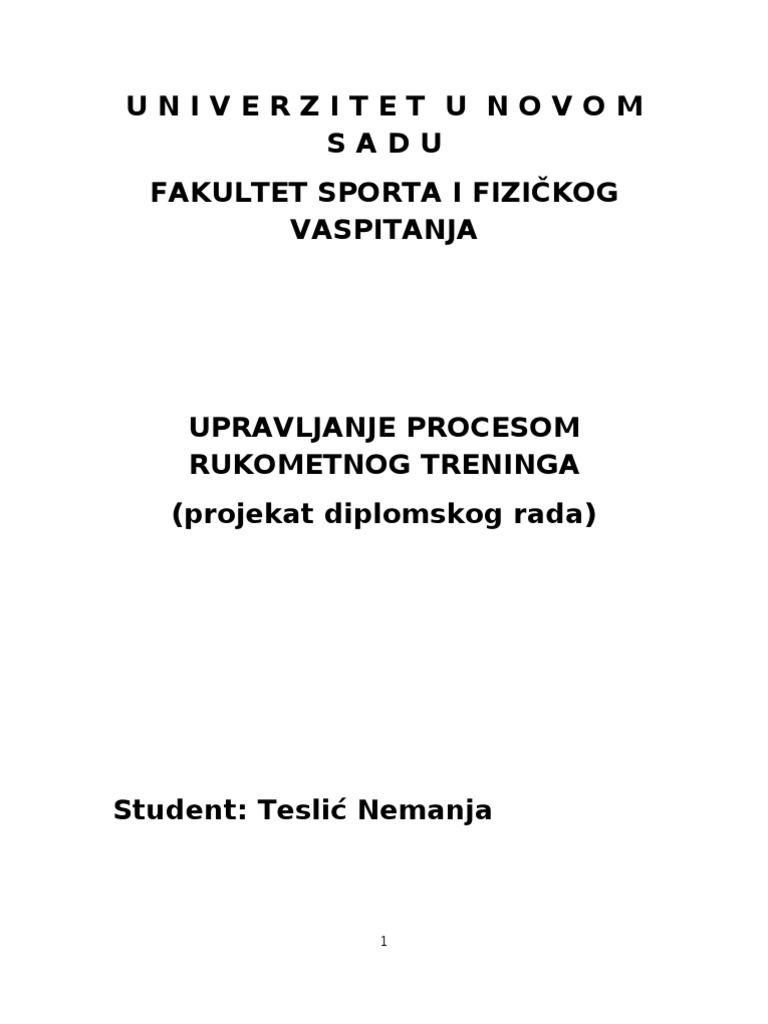 Projekat Diplomskog Rada | PDF